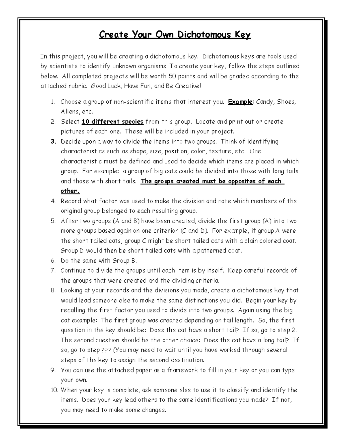 Student: Evolution: Natural and Artificial Selection - In this project ...