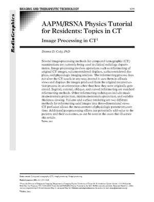 Radiographics.20 - examen de tac - IMAGING & THERAPEUTIC TECHNOLOGY ...