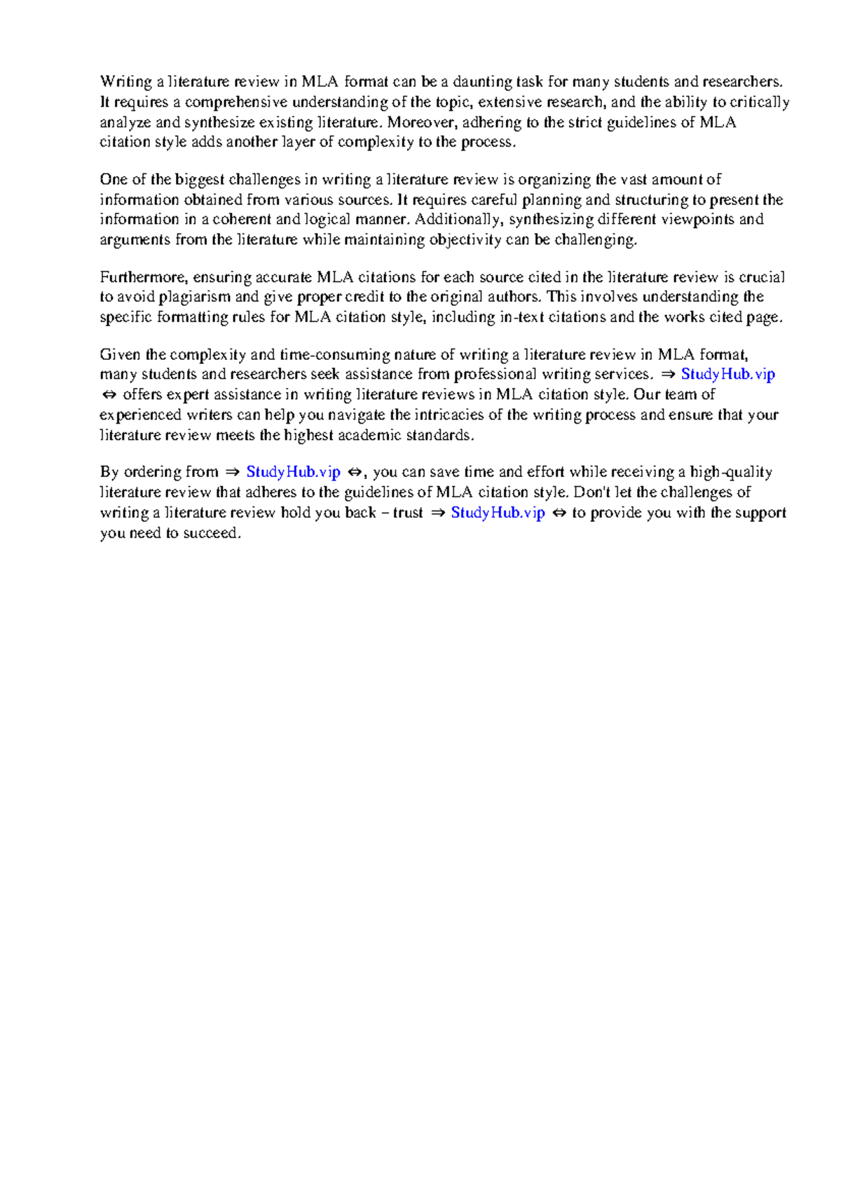 Mla Literature Review Citation - Writing a literature review in MLA ...