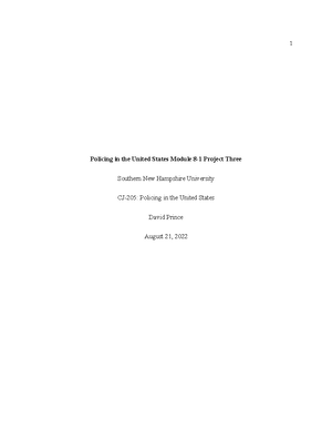 Cj-205 Project One - Stephanie Ledbe琀琀er StudentId# Date: August 5th ...