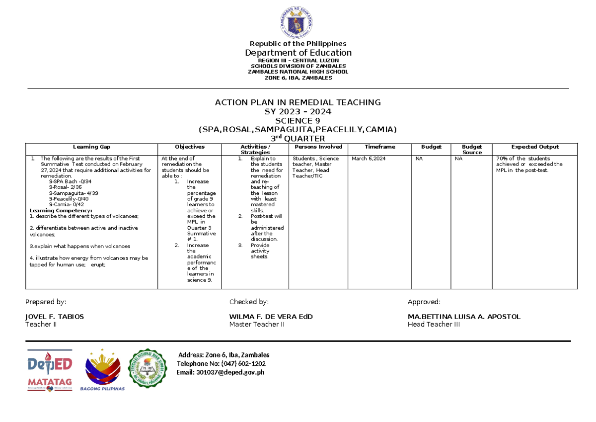 Remedial-PLAN-2 - documents prepared by pb modelo - Department of ...