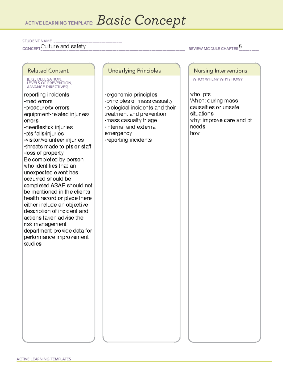 Activelearningtemplate-ch5cultureandsafety - RNSG 2138 - ACTIVE ...