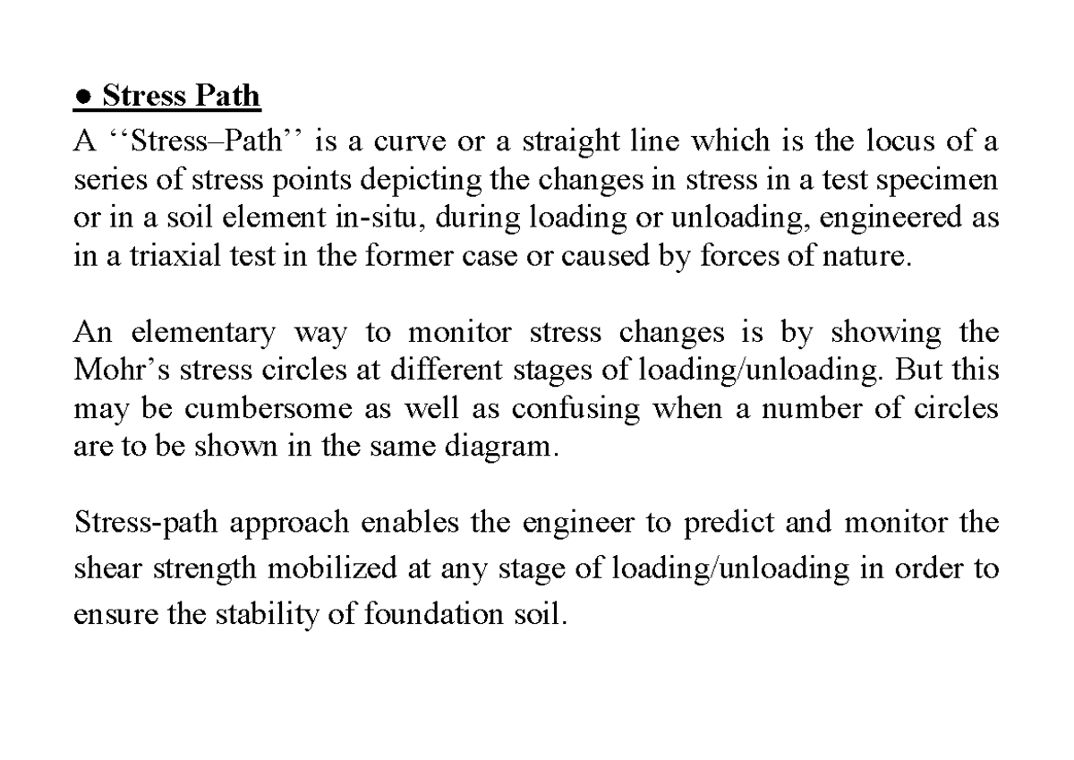 1798 stress path - Stress Path A ‘‘Stress–Path’’ is a curve or a ...