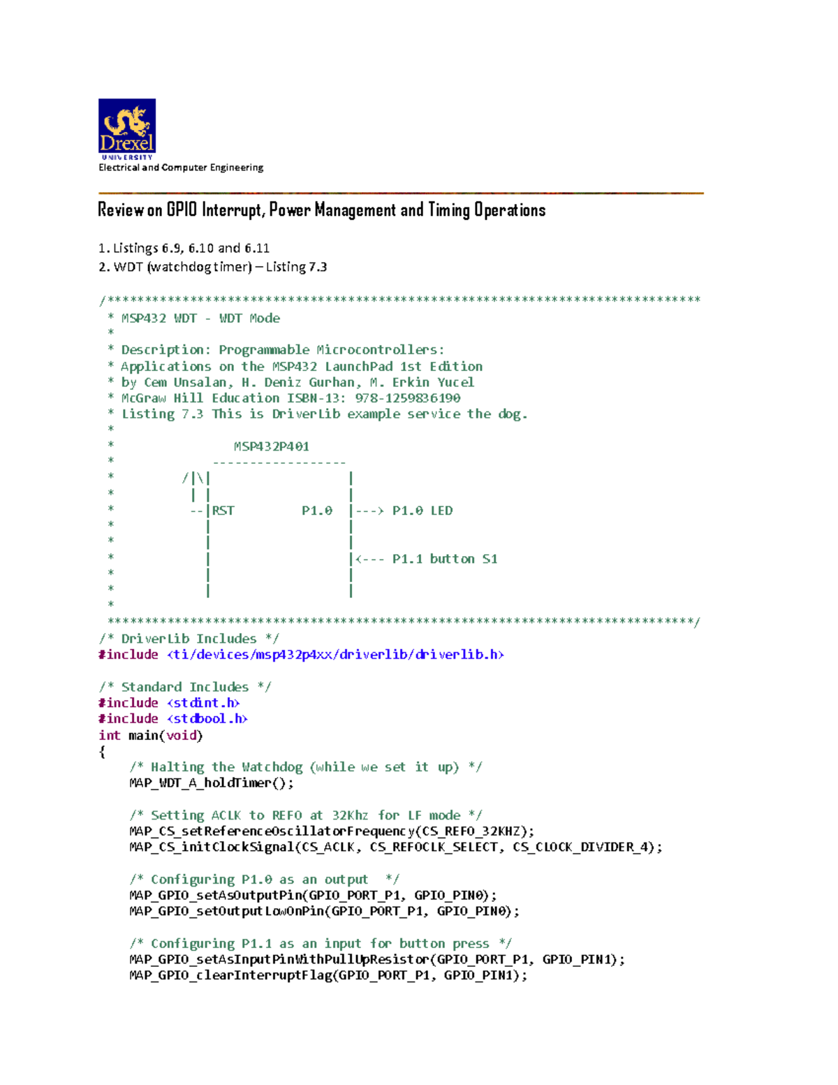 Ece 204 Design With Microcontrollers Coursework Notes And Material Electrical And Computer