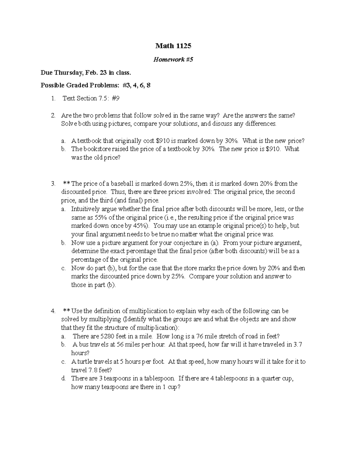 1125-SP17-HW5 - homework 5 - Math 1125 Homework Due Thursday, Feb. 23 ...