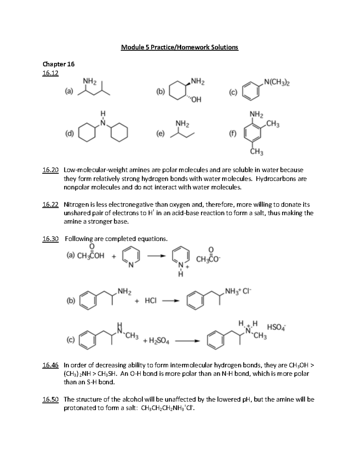 Module 5 Practice Solutions - Chapter 16 16 Module 5 Practice/Homework ...