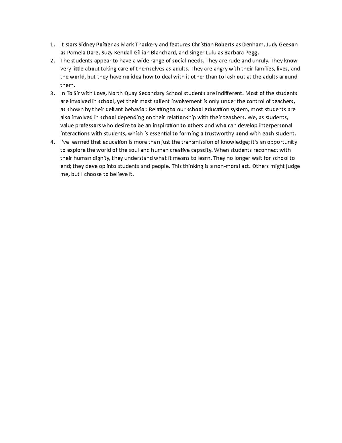 Ethics - transcribe notes - It stars Sidney Poitier as Mark Thackery ...