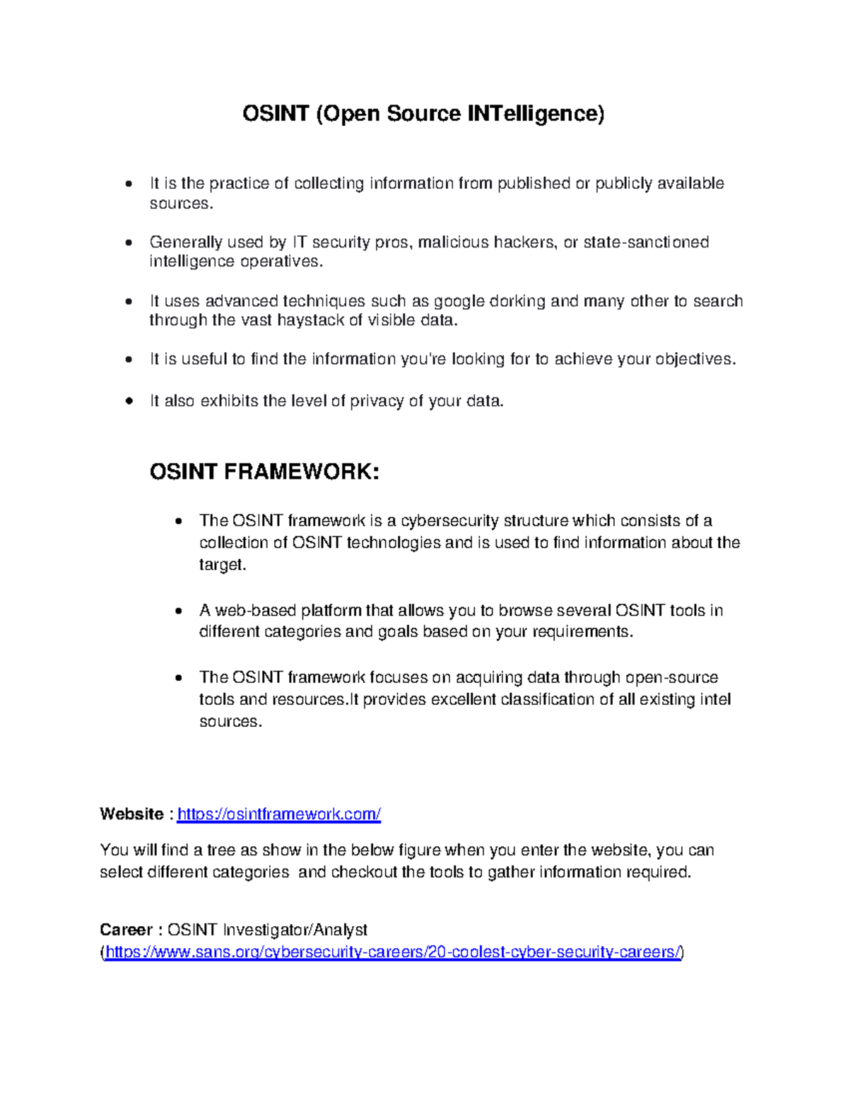 Osint - OSINT (Open Source INTelligence) It is the practice of ...