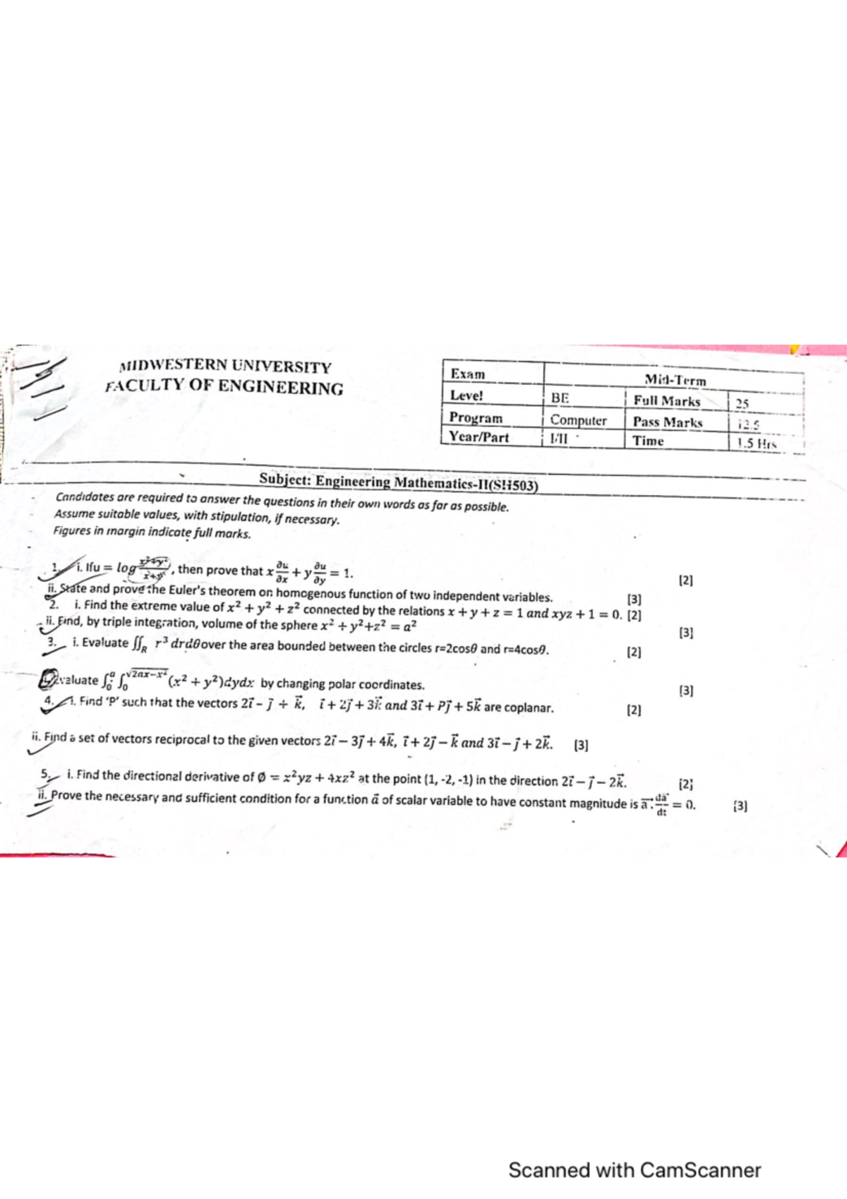 Past-questions - Exam questions - Engineering - Studocu