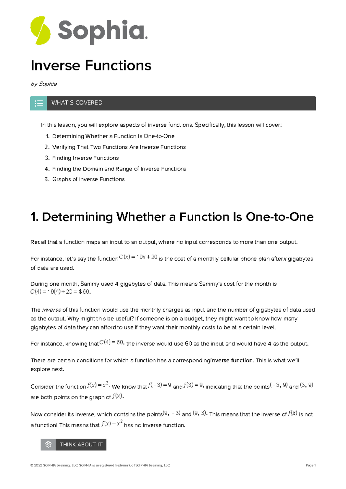 Inverse Functions 11 Inverse Functions By Sophia In This Lesson You Will Explore Aspects Of