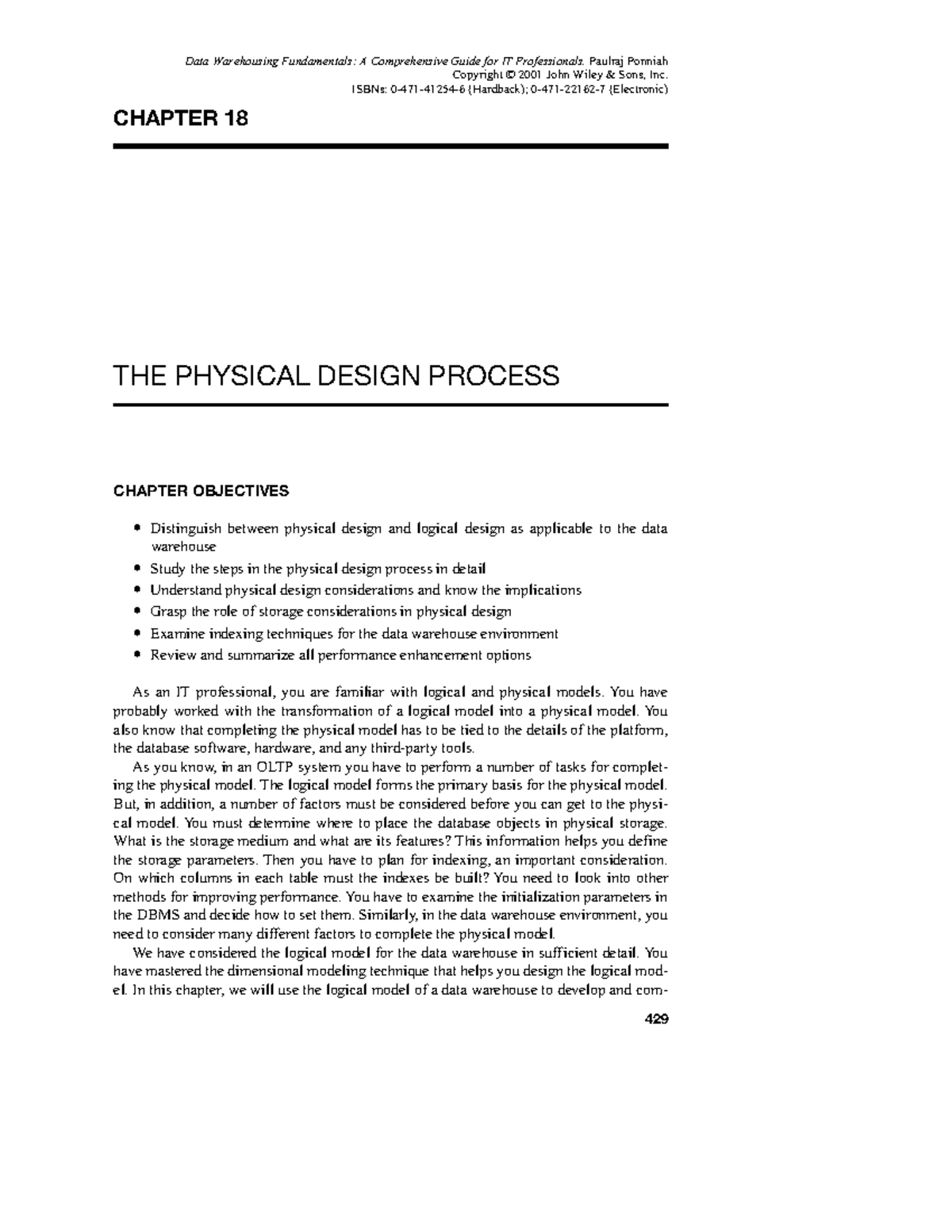 Data Warehousing Fundamentals A Comprehensive Guide for IT Professionals Chapter 18 - CHAPTER 18 ...