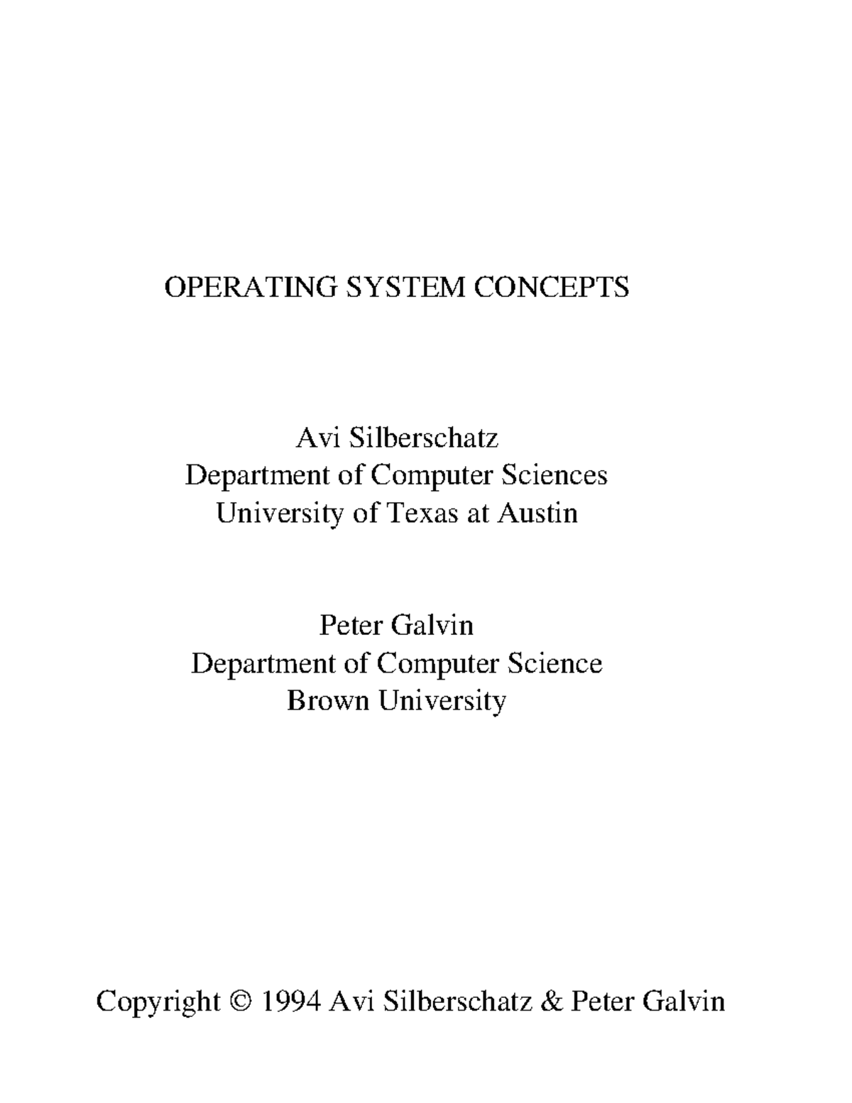 Operating system concepts 7 ed - OPERATING SYSTEM CONCEPTS Avi ...