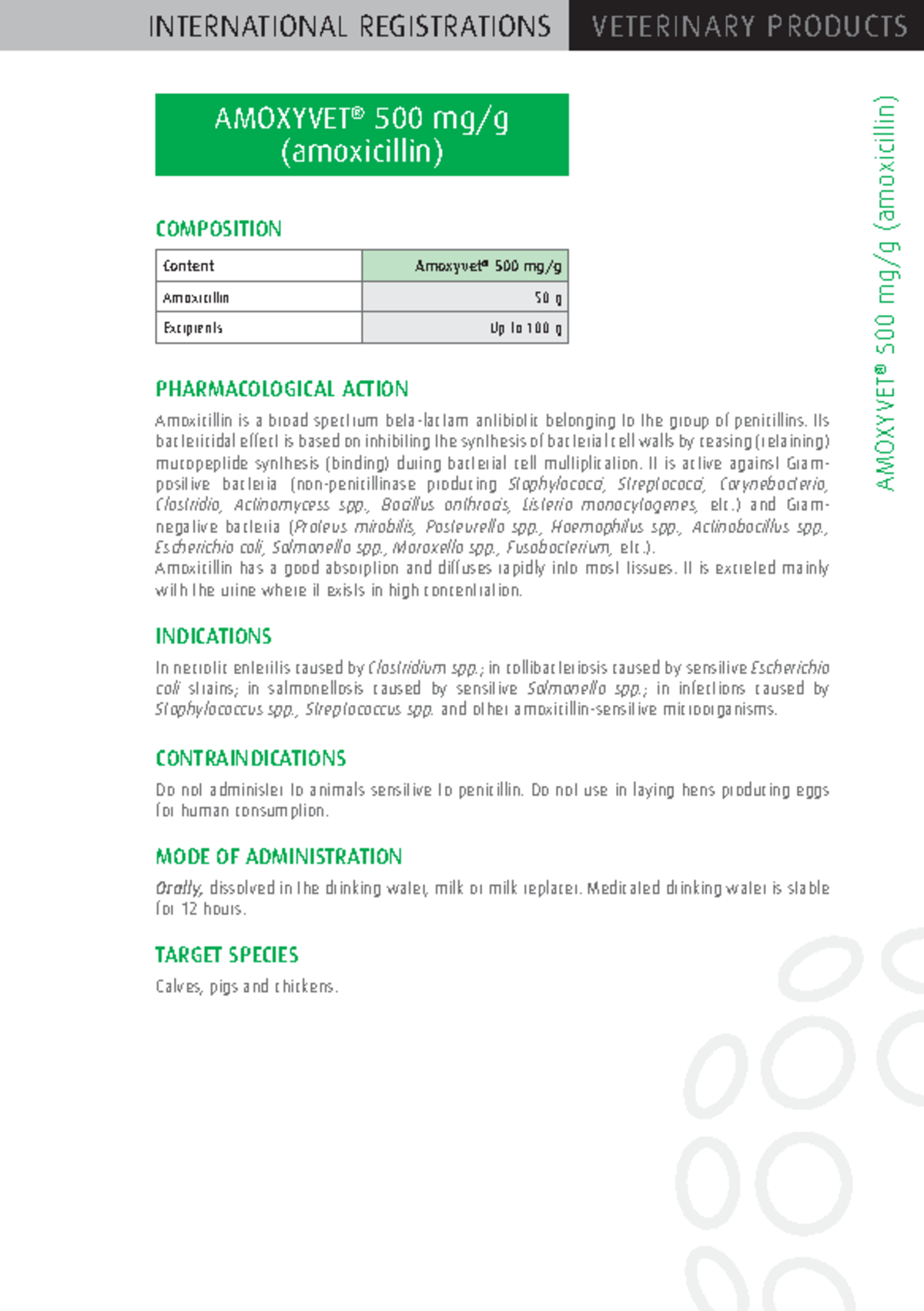 Amoxyvet 500 - gjc - intErnational rEgistrations VEtErinary prodUcts ...