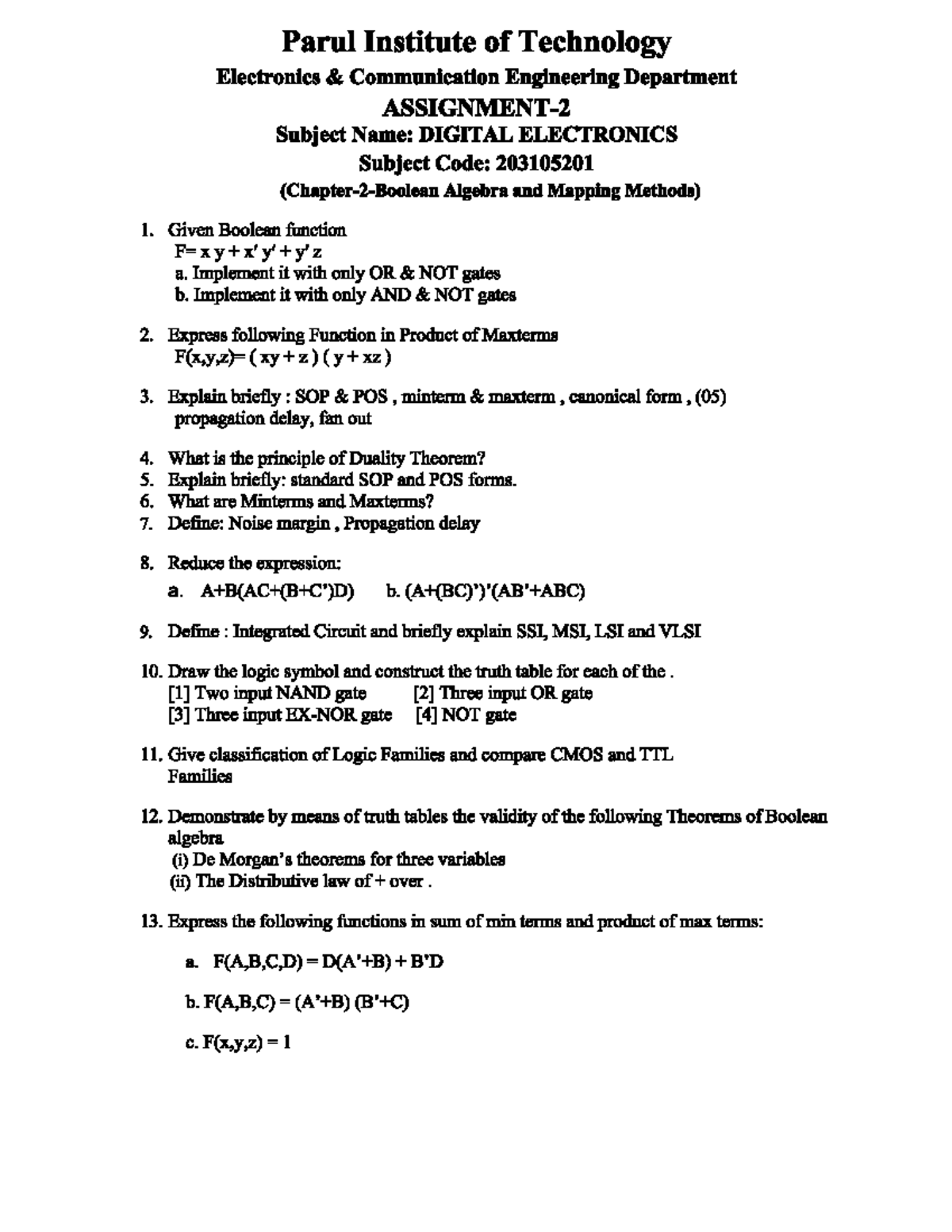 Deass 2 - digital electronics assignment - Electronic Devices ...