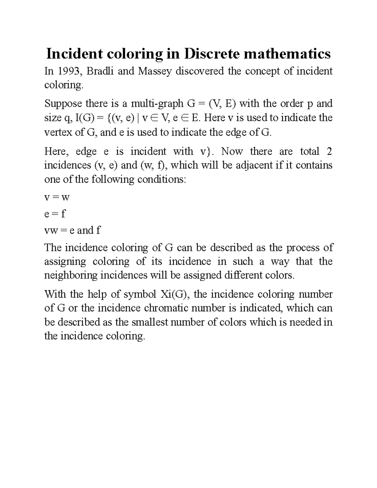 Incident Coloring and Truth table - Incident coloring in Discrete ...