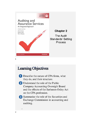 A. Audit Tut 1 ch 2 - Chapter 2 The Audit Standards’ Setting Process 1- True or False Many small ...