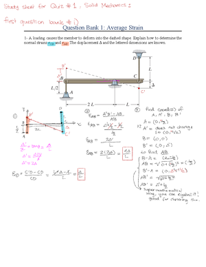 QB1 - Question Bank 1 Solution - Question Bank 1: Average Strain 1- A ...