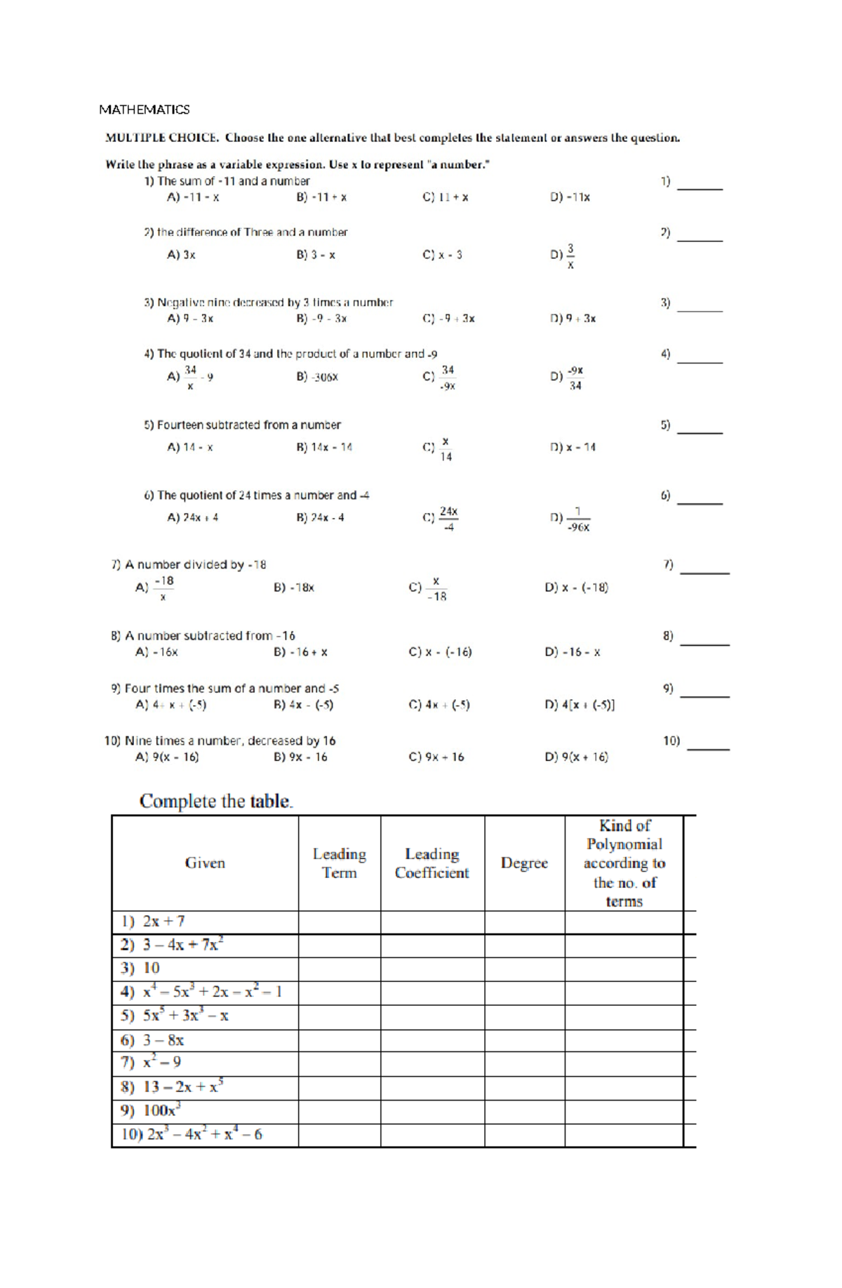 Grade 7 Reviewer - MATHEMATICS SCIENCE MOTION TOPICS 1. What is the ...