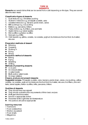 Catering Premise AND Equipment notes - CATERING PREMISE AND EQUIPMENT ...