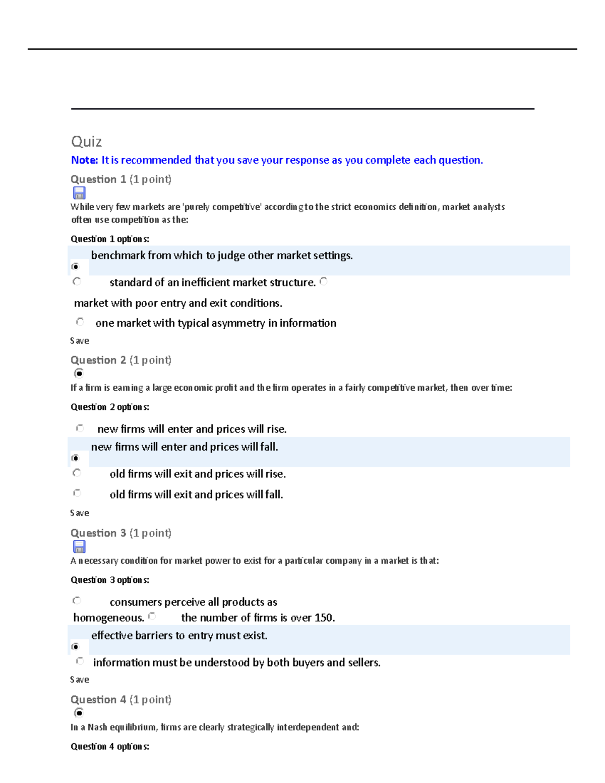 Quiz 2 - Lecture Notes - Quiz Note: It is recommended that you save ...