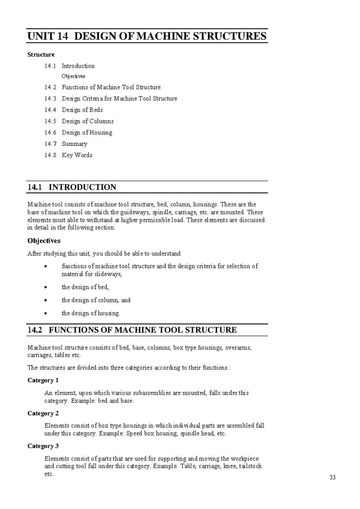 Chapter 14 - Practical knowledge - Design of Machine UNIT 14 DESIGN OF ...