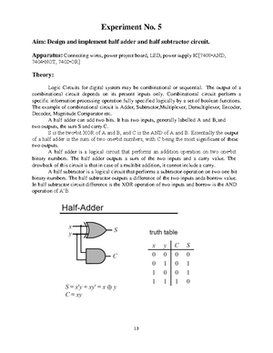 Practical 4 - PRACTICE WORK OF CIRCUITS - 12 Experiment No. 4 Aim ...