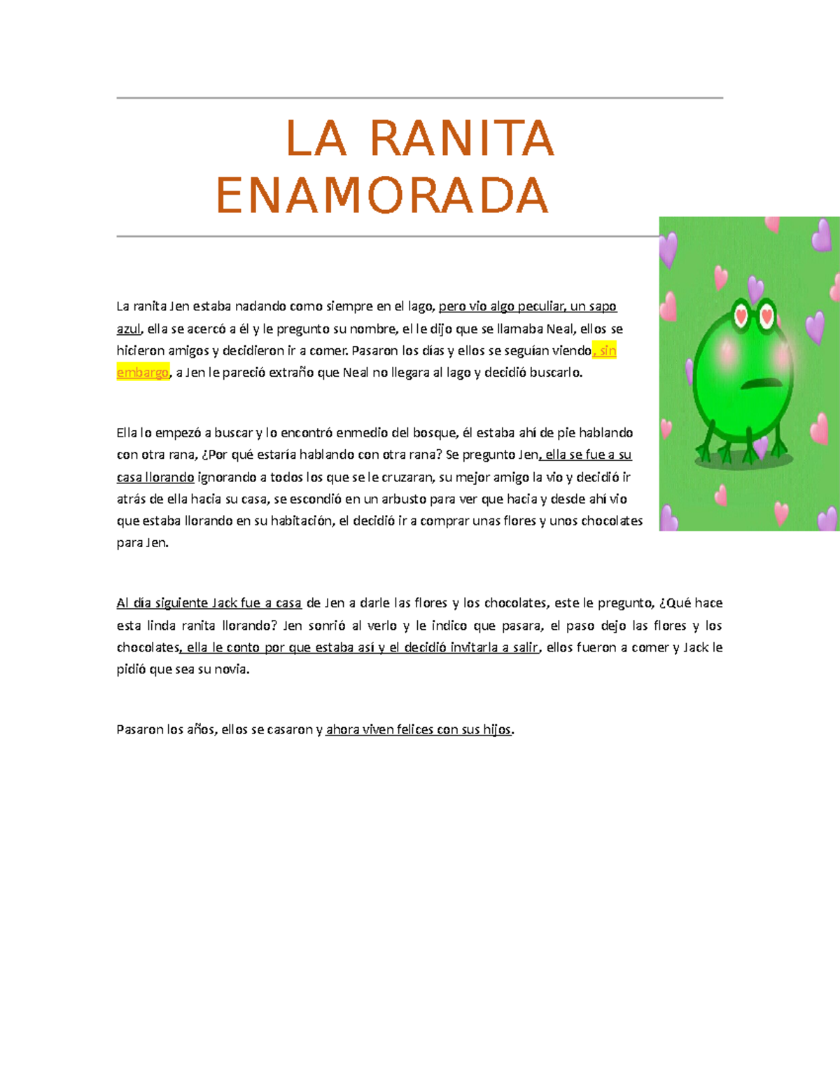 La ranita enamorada - bonito libro - LA RANITA ENAMORADA La ranita Jen ...