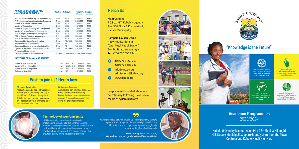 Kabale University Brochure - Study in a serene environment surrounded ...