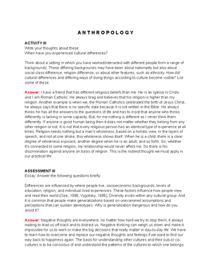 Understanding the Self (UTS) - Activity Lesson 6: Physical Self - Understanding the Self (GEED ...