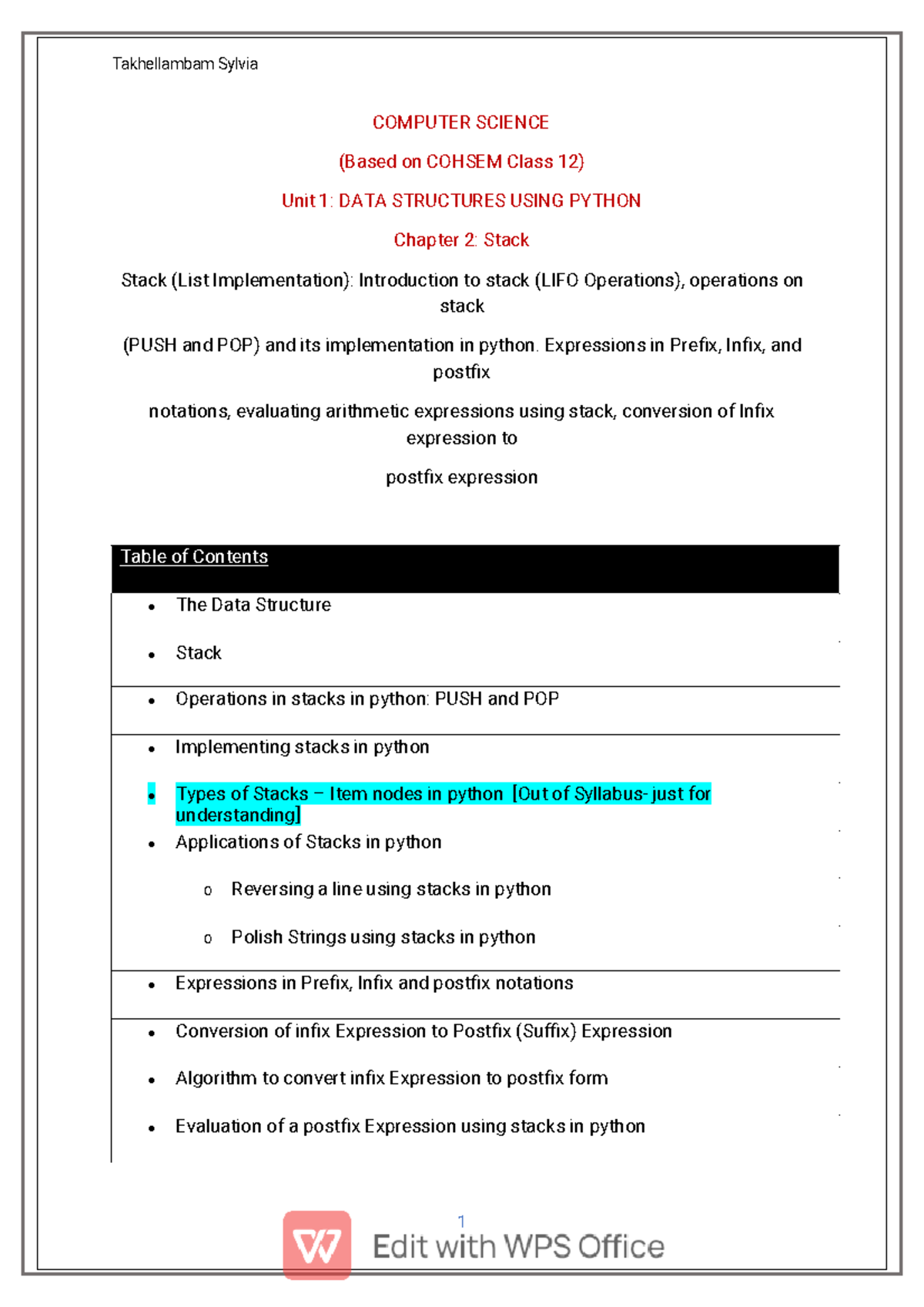 Stack 12csc - Jahgdbdk - COMPUTER SCIENCE (Based on COHSEM Class 12 ...