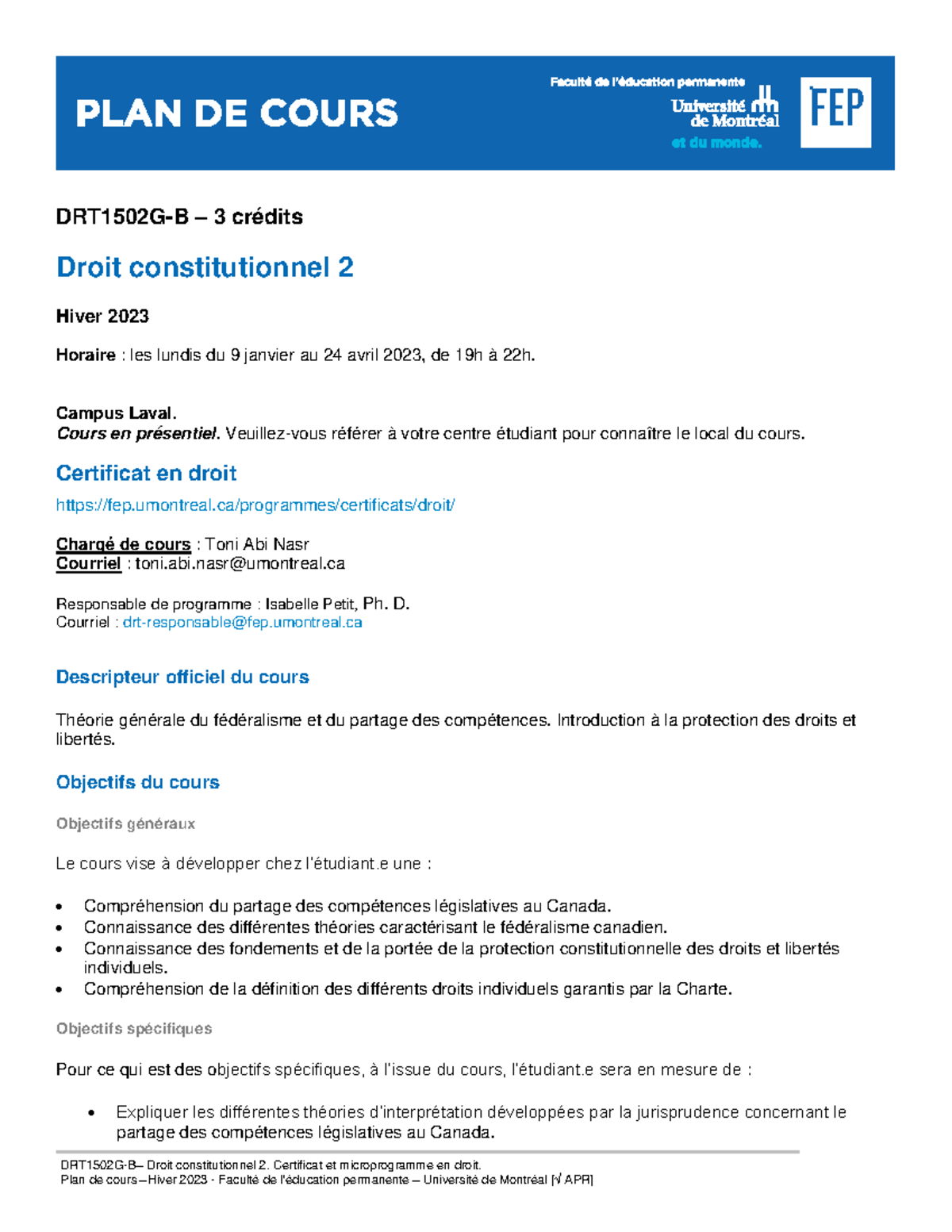 DRT1502G Abi Nasr T APR - DRT1502G-B– Droit constitutionnel 2 ...