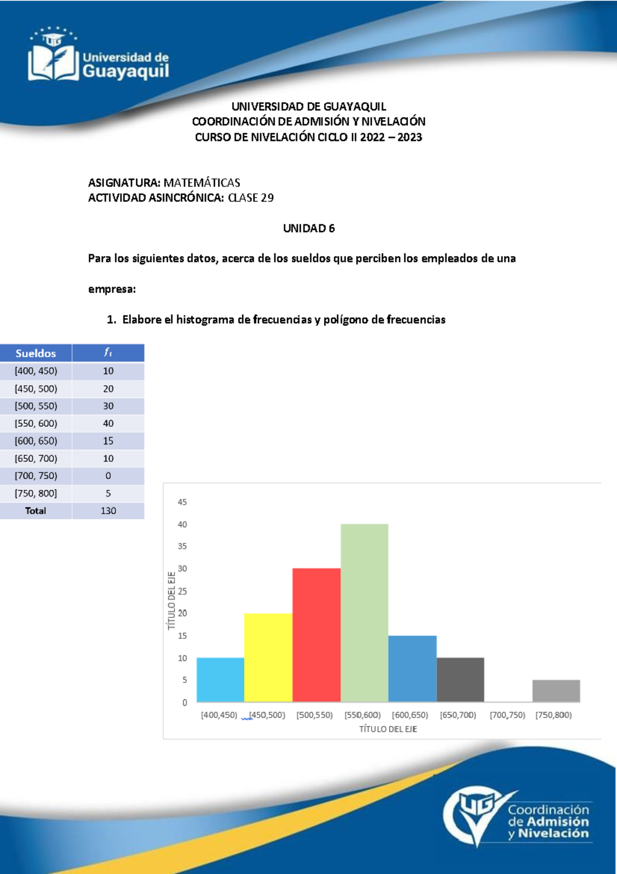 Tarea - U6 - Clase 29 - S8 - flash - Matemáticas Nivelación - UNIVERSIDAD DE GUAYAQUIL ...