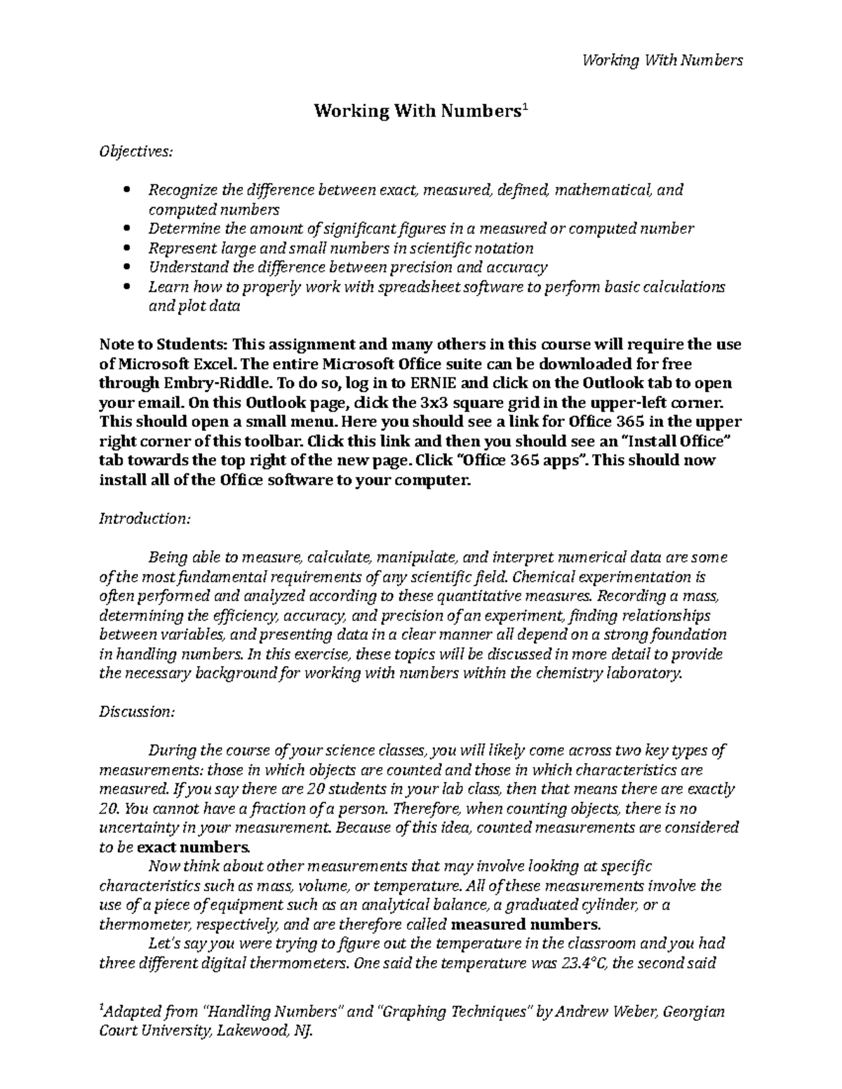 Working With Numbers - The entire Microsoft Office suite can be ...