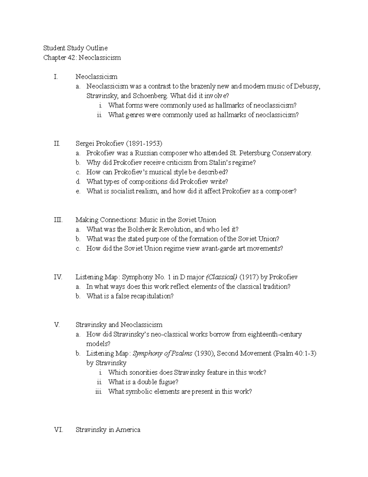 Todd 2e SSO Chapter 42 Neoclassicism - Student Study Outline Chapter 42 ...