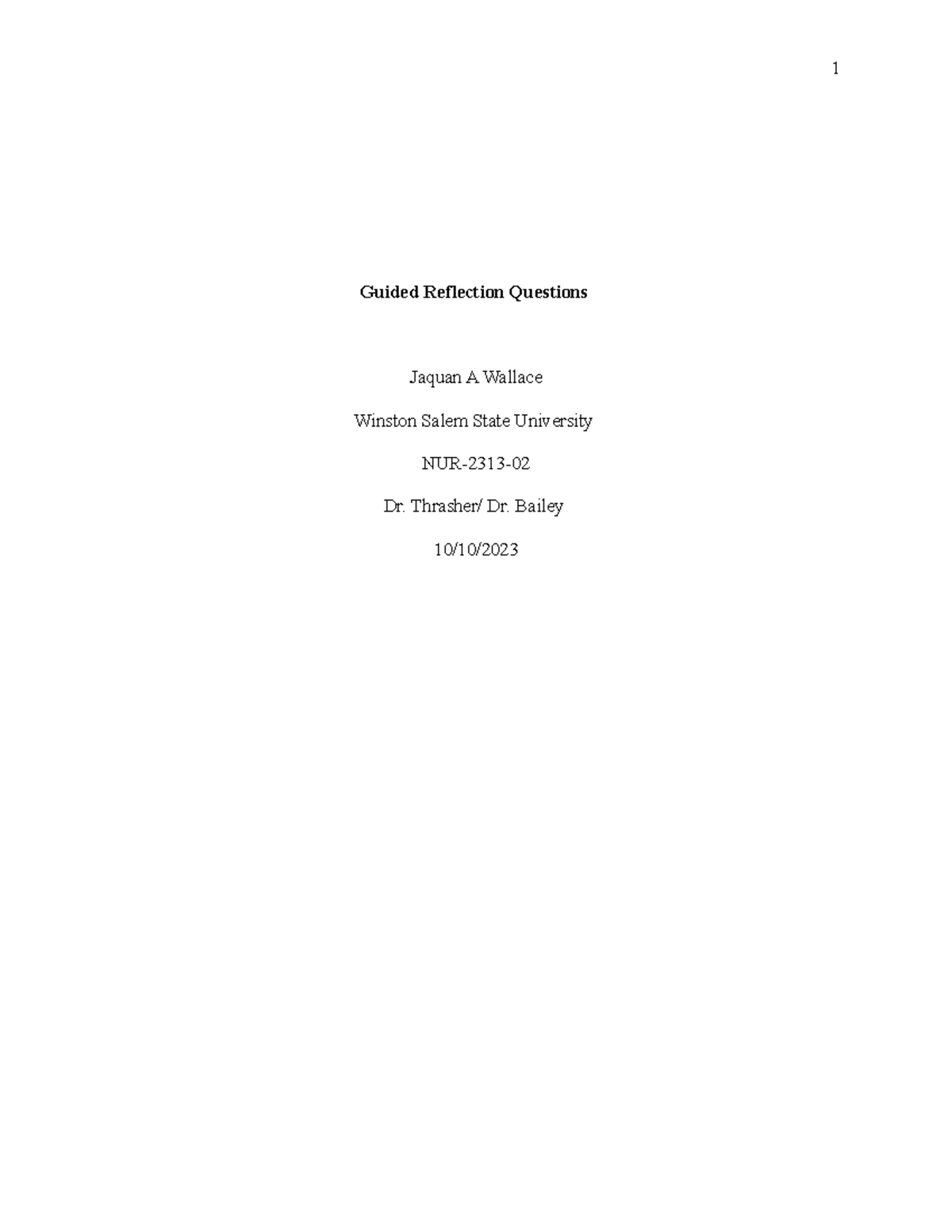 Guided Reflection (VR) - Guided Reflection Questions Jaquan A Wallace ...