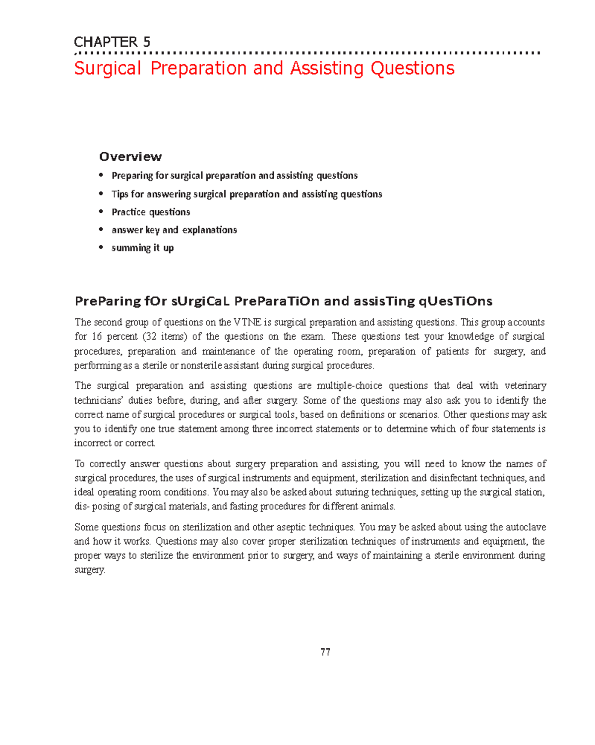 Ch05 Surgical Preparation and Assisting - CHAPTER 5 Surgical ...