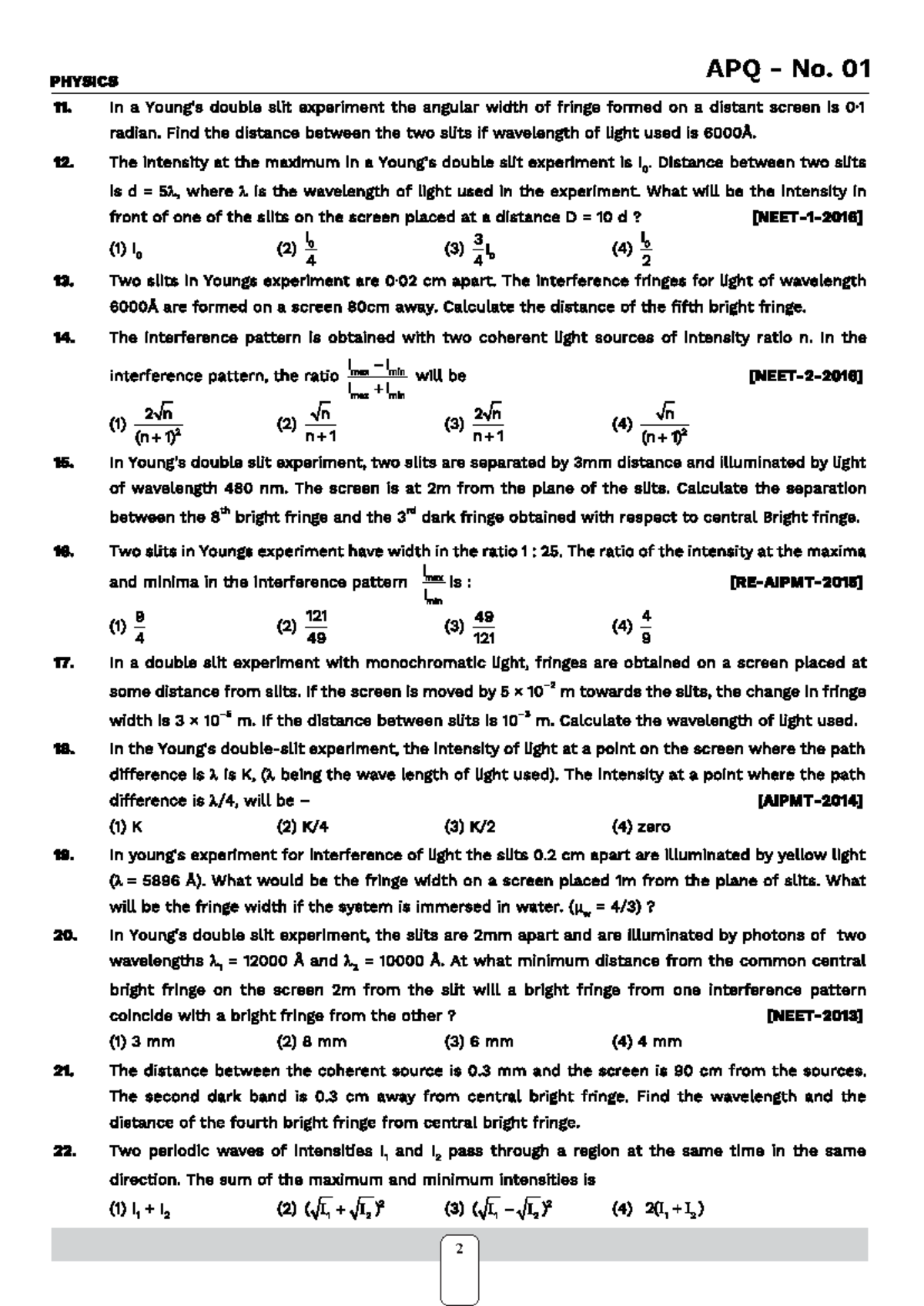 APQ-02 - MODERATE - Physics SL - APQ - No. - Studocu