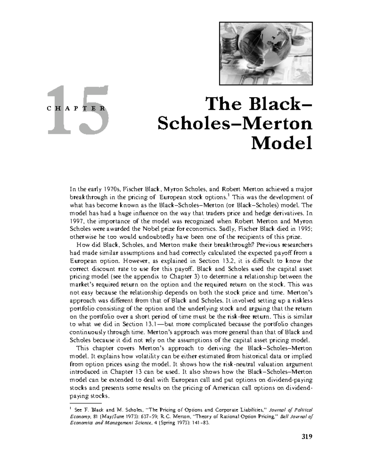 Ch15 - ch15 derivatives( Black_Scholes ) - The Black– Scholes–Merton ...