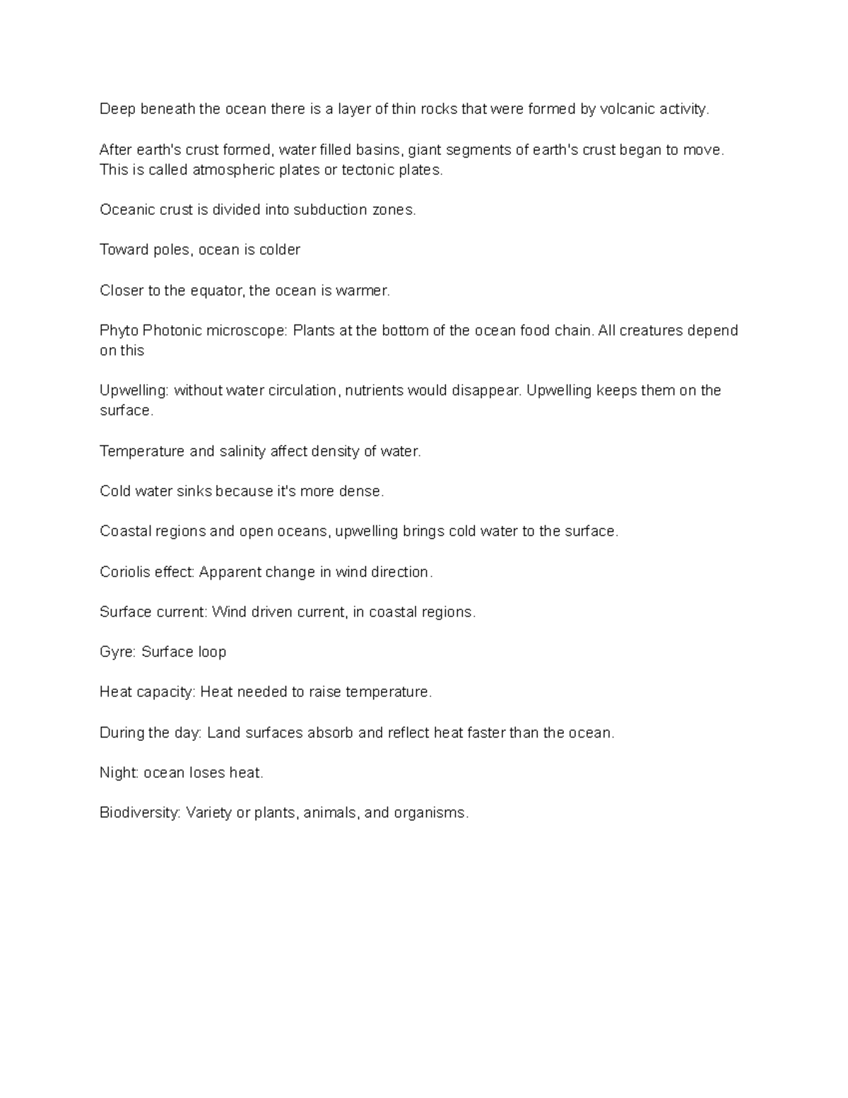 7 - flvs biology - Deep beneath the ocean there is a layer of thin ...