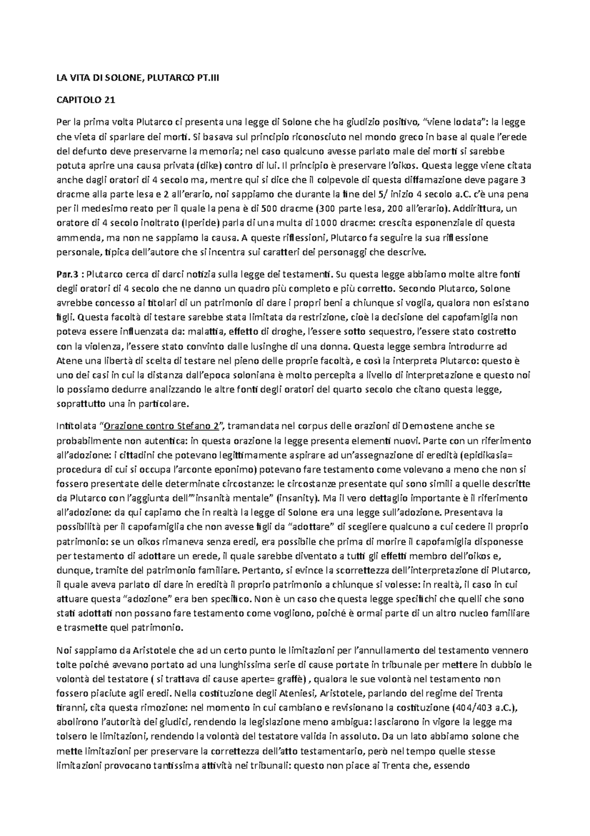 La vita di Solone 15 nov - LA VITA DI SOLONE, PLUTARCO PT CAPITOLO 21 ...