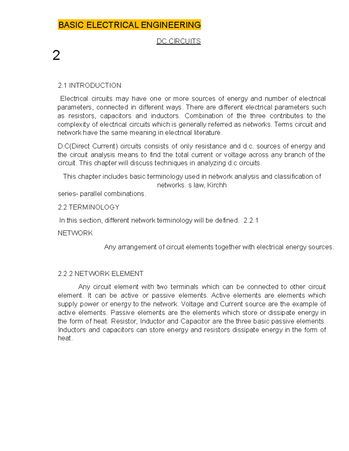 Circuits - Teacher Ruth Gaspar - BASIC ELECTRICAL ENGINEERING 2 DC ...