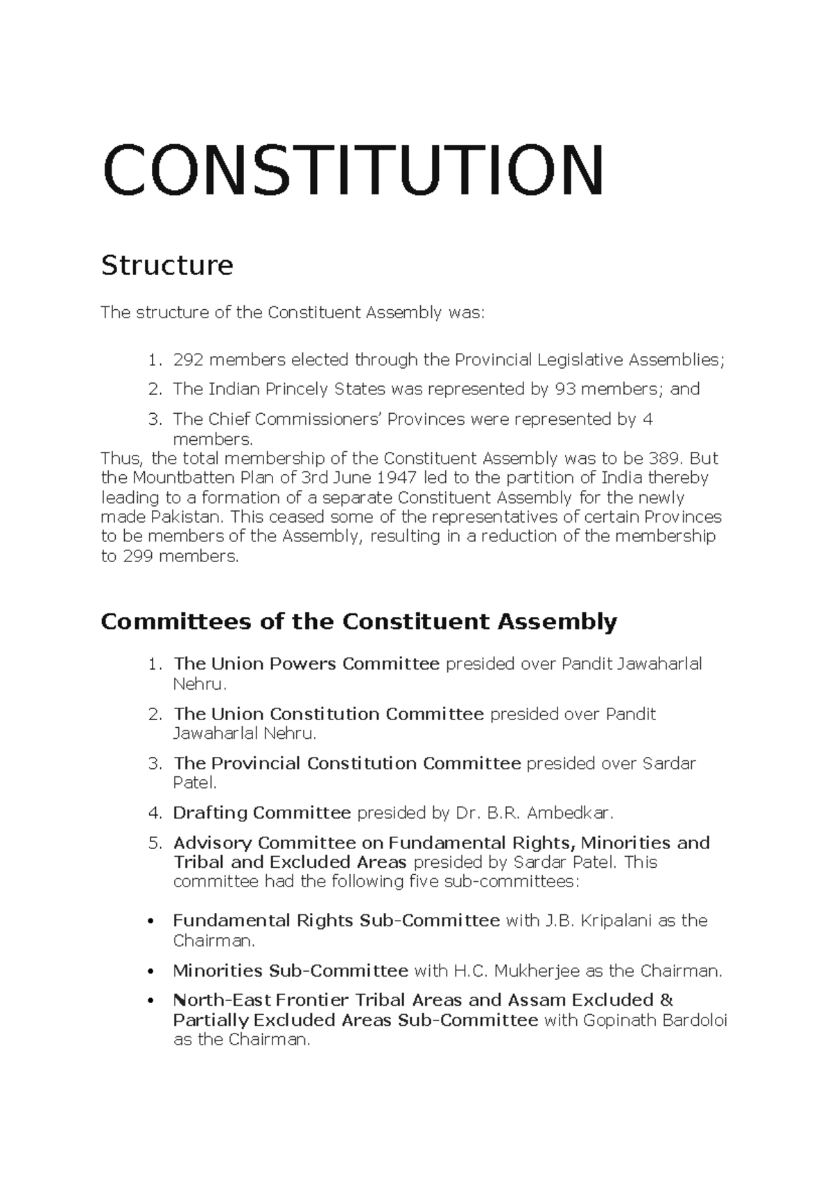 Constitution vac - CONSTITUTION Structure The structure of the ...