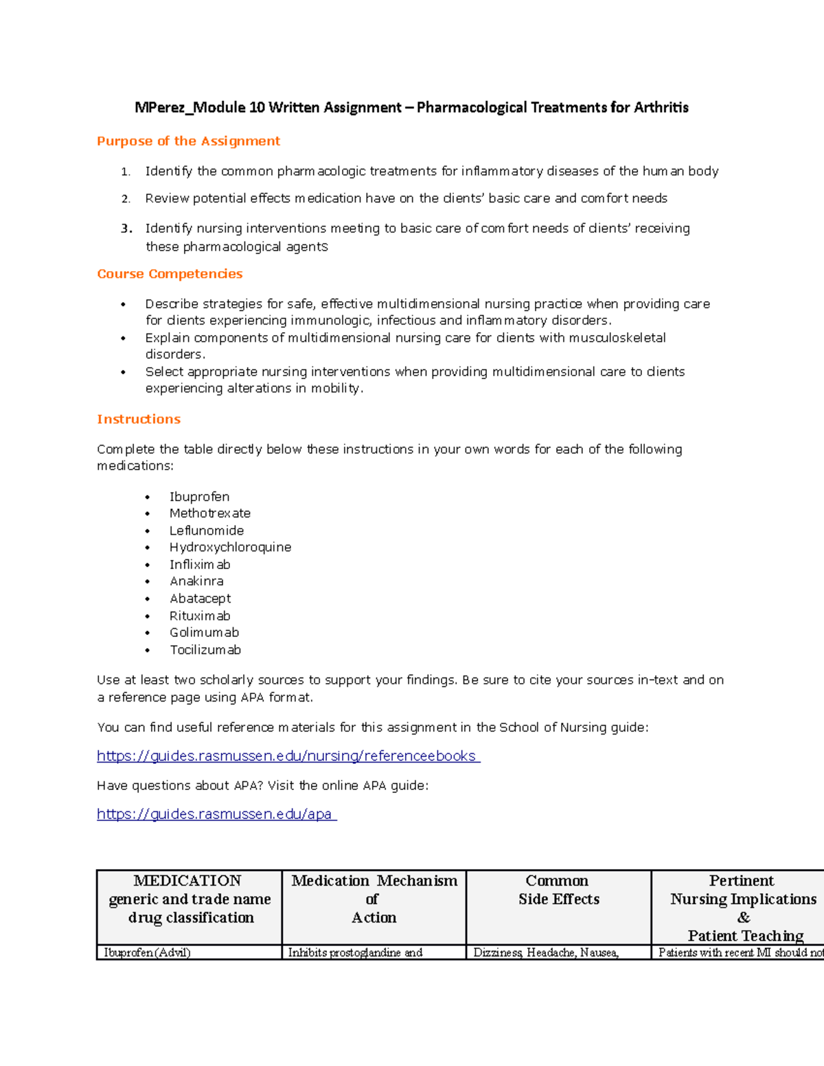 NUR2356 Module 10 Assignment 1220 - MPerez_Module 10 Written Assignment ...