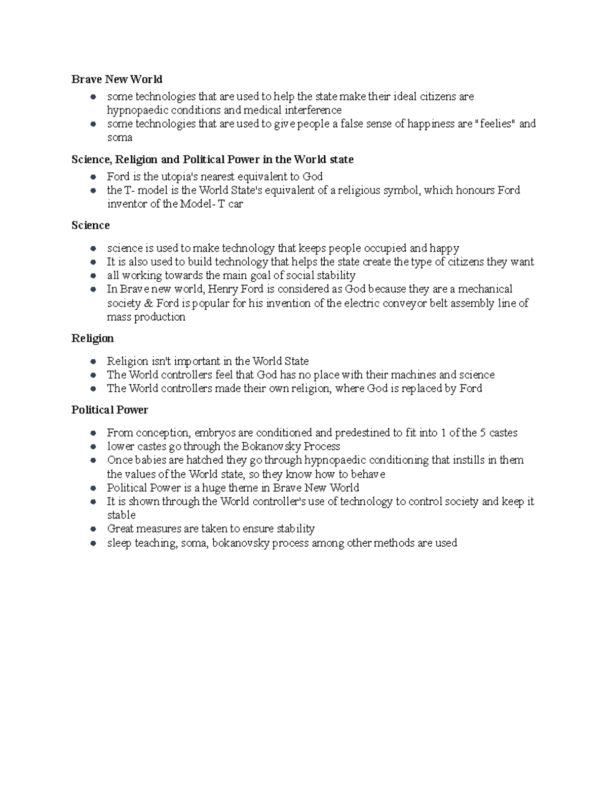 Unit 2 - Activity 9 Essay Rough Draft Submission - Brave New World some ...