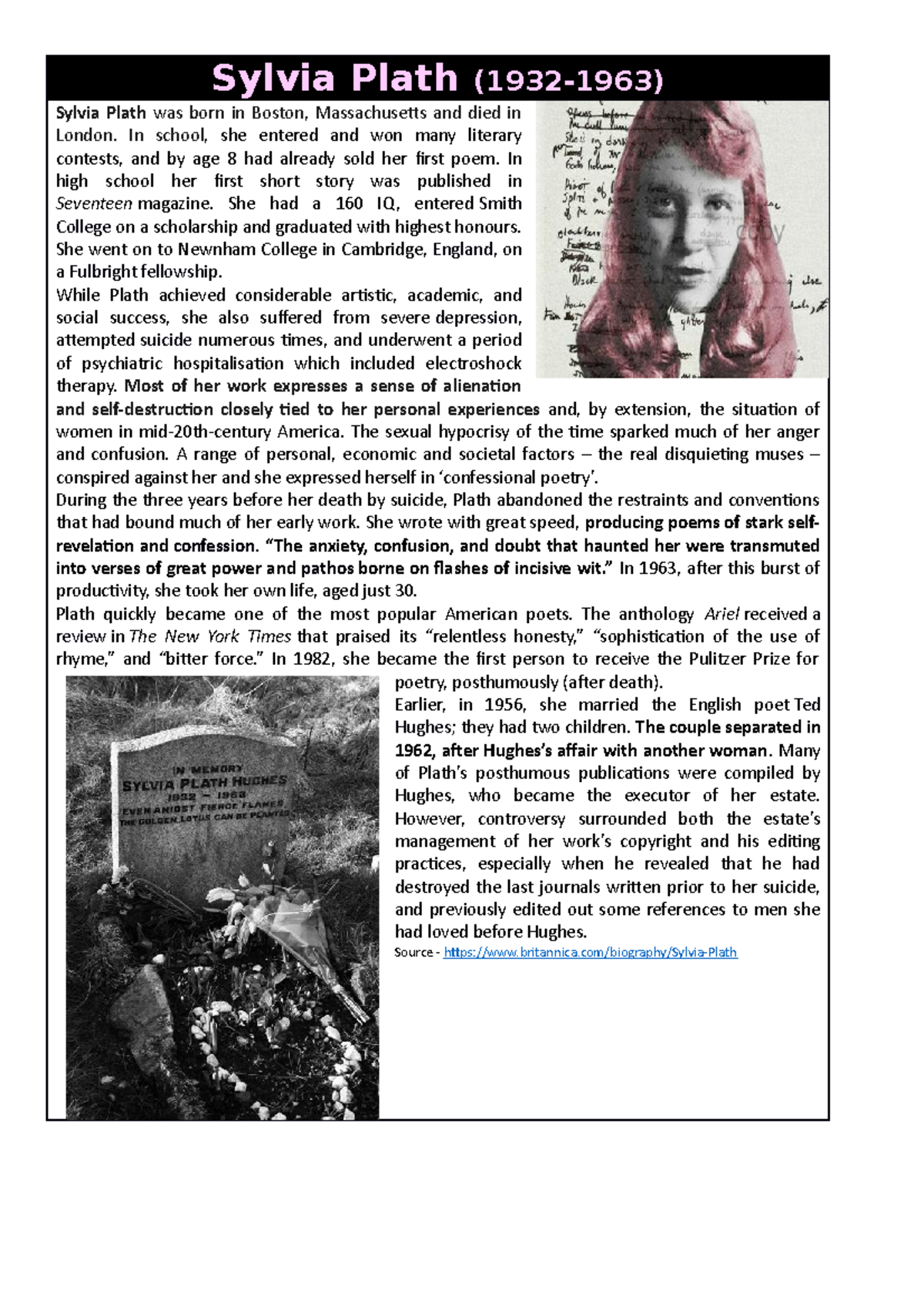 A few documents here for some practice assignments for a range of ...