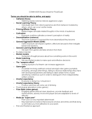COMM 3200 Exam 2 Study Guide - Studocu
