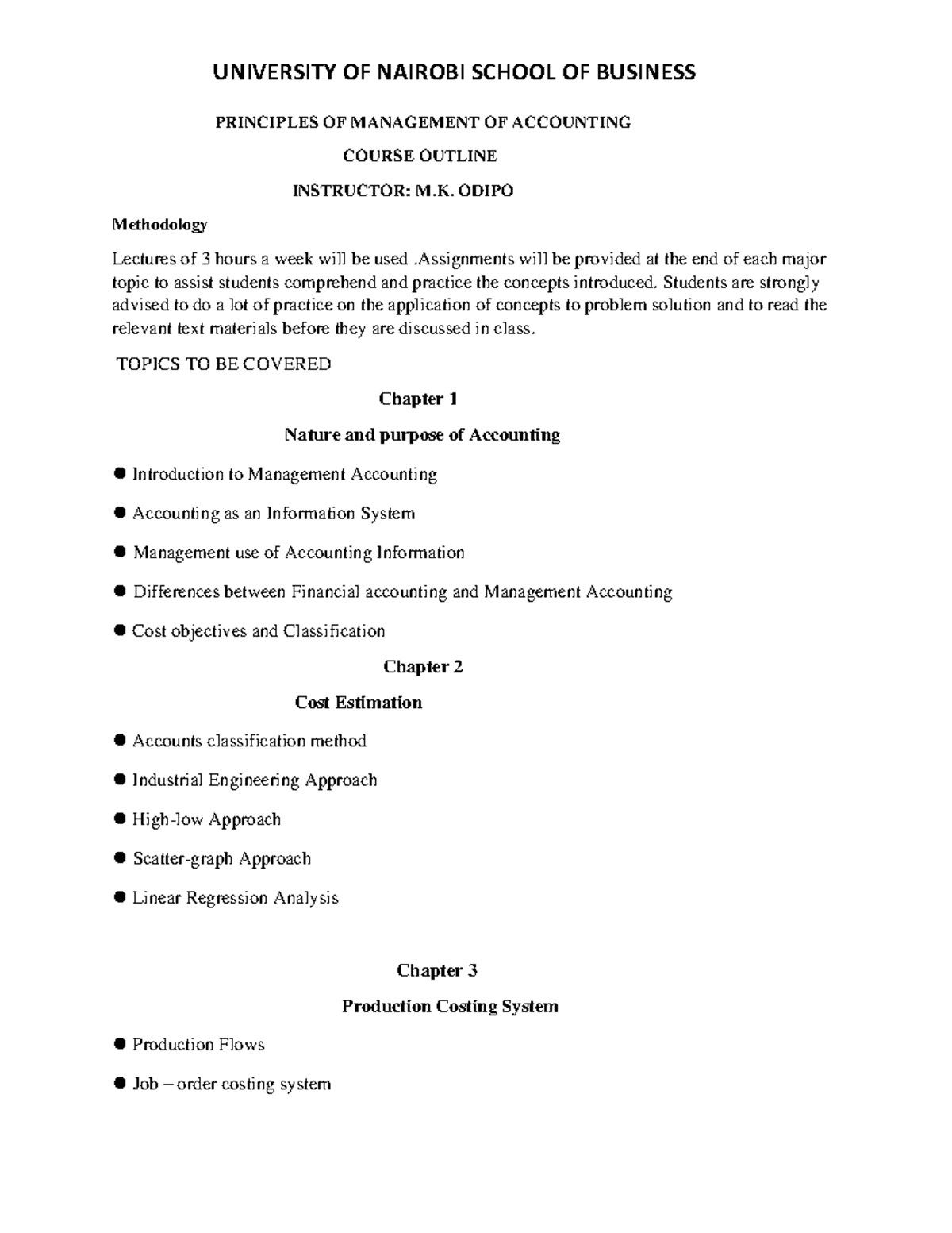 Management Accounting Lesson ONE - PRINCIPLES OF MANAGEMENT OF ...