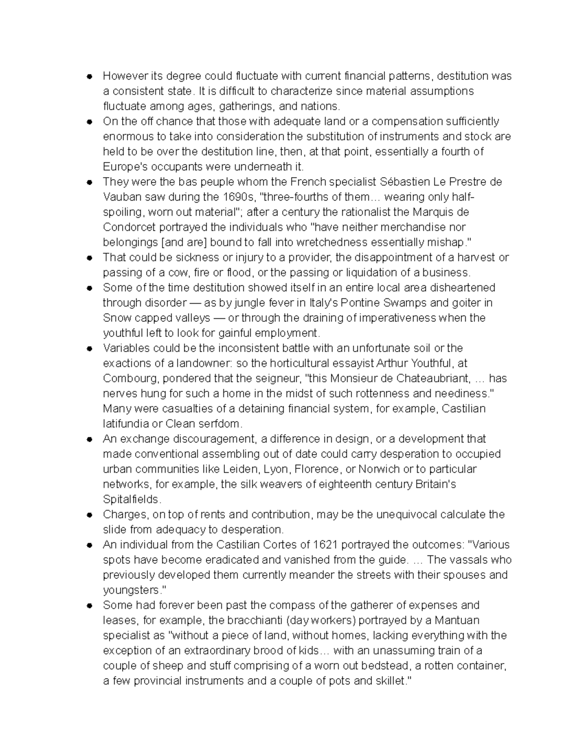 Poverty in Monarchy - lecture notes from class - However its degree ...