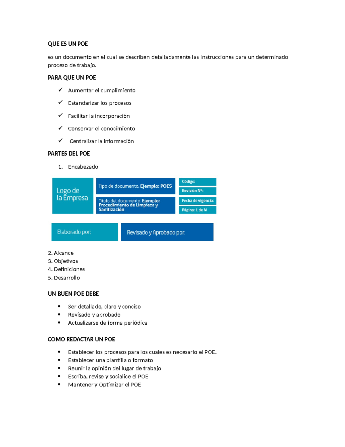 QUE ES UN POE - laboratorio de ingenieria quimica 4 - QUE ES UN POE es ...