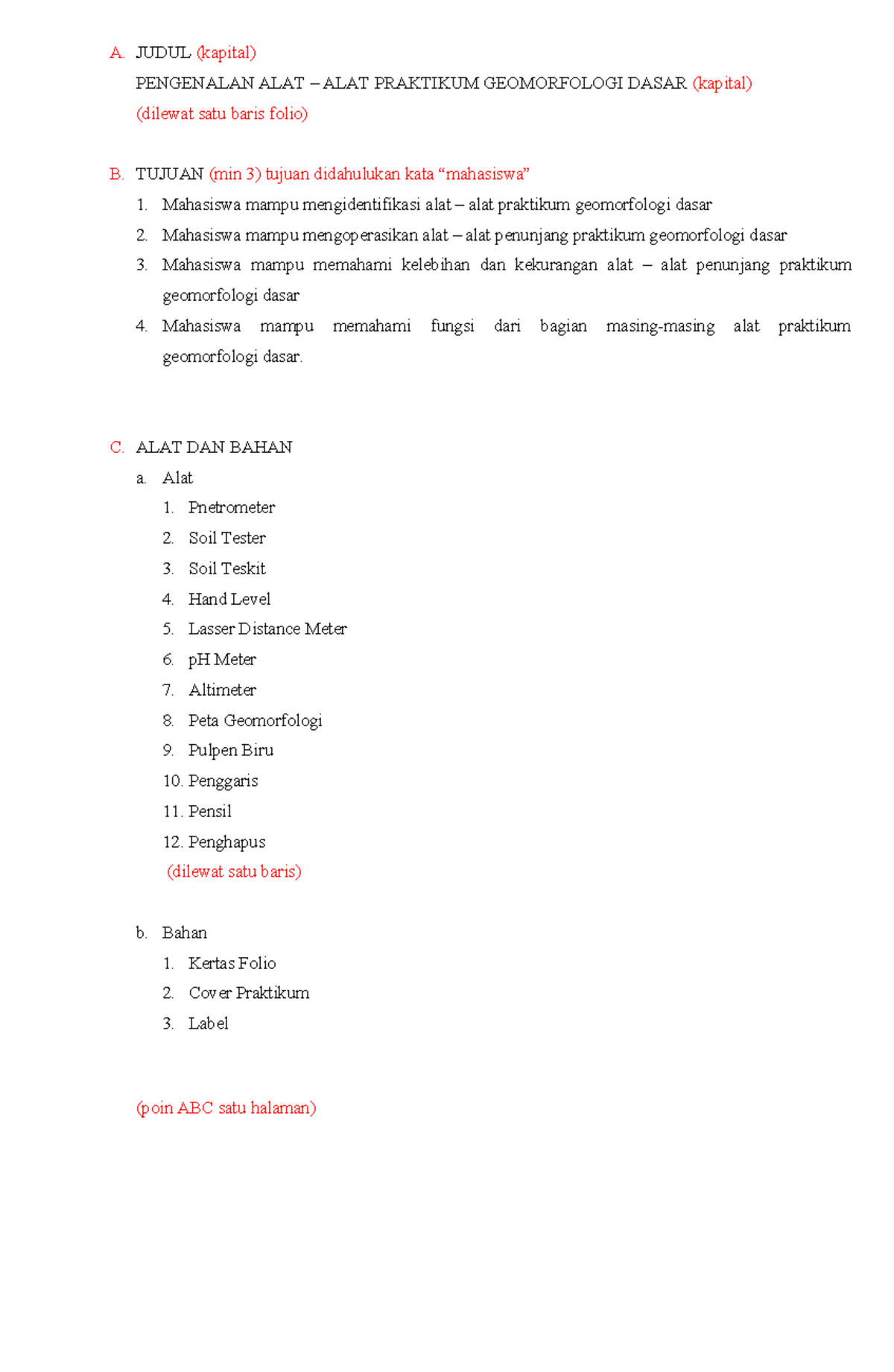Format Laprak Pengenalan Alat - A. JUDUL (kapital) PENGENALAN ALAT ...